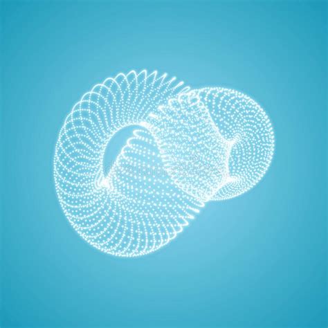 Abstract 3d Connection Structure Geometric Shape For Design Molecular Grid Stock Vector