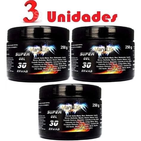 Kit 3 Super Gel 30 Ervas 250G Super Potencia Para Conforto Abafarto