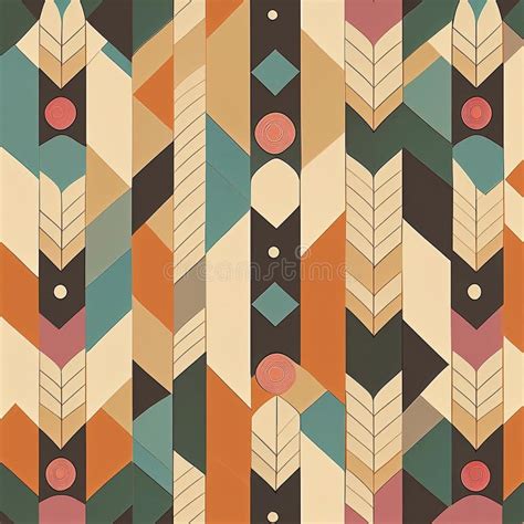 Fabric Pattern Seamless Pattern Batik Cloth Stock Illustration