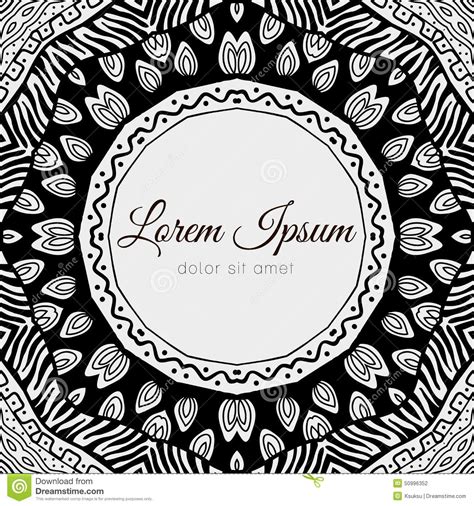 Marco Floral De La Frontera Ornamental Del Vector Ilustración del Vector Ilustración de negro