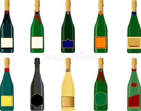 Wedding Champagne Bottles Stock Illustrations 437 Wedding Champagne