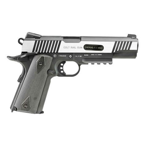 Colt 1911 Railgun Bicolor Vollmetall Softair Co2 Pistole Kaliber 6 Mm