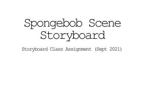 Spongebob Scene Storyboard Ppt