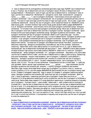 Syllogism Worksheet Fill Online Printable Fillable Blank PdfFiller