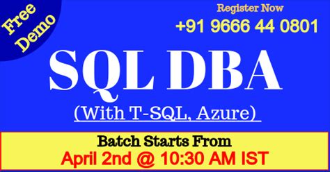 Sql Dba Online Trainings At Sql School Training Institute