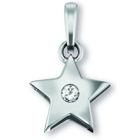 ONE ELEMENT Kettenanhänger Zirkonia Stern Anhänger aus Silber Damen Silber Schmuck Stern
