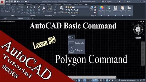 lesson 09 autocad polygon command rd cad youtube