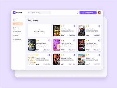 web based platform for authors by anna ilyina on dribbble
