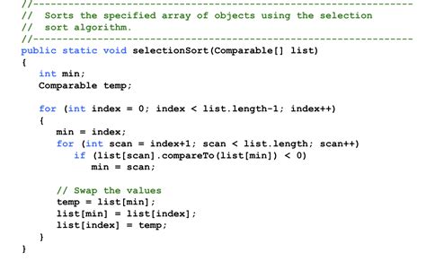 Solved In Java 1 Modify The Selection Sort” Java Code