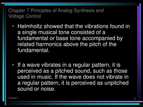 Ppt Chapter 7 Principles Of Analog Synthesis And Voltage Control