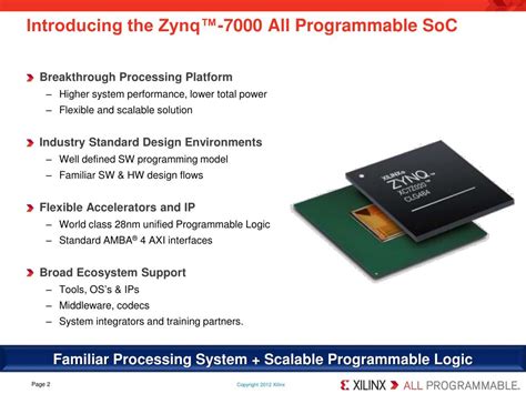 PPT Zynq 7000 All Programmable SoC Product Overview The SW HW And IO Programmable Platform