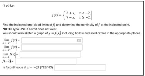 Solved 1 Pt Use The Given Graphs Of The Function F Left
