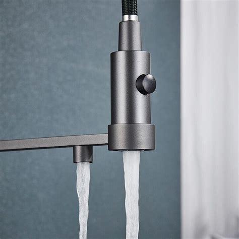 3 Wege Küchenarmatur mit ausziehbarer Brause und Wasserfilter für