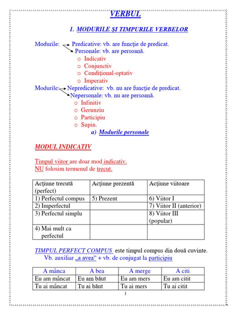 Verbul Pdf