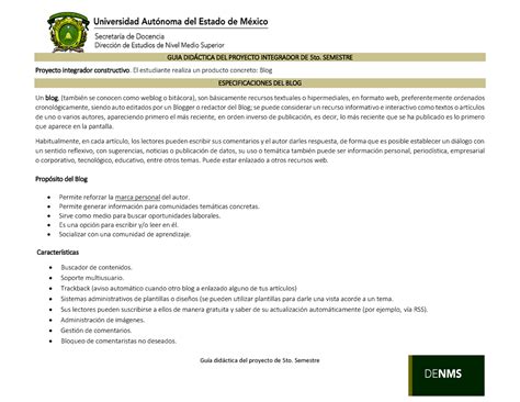 Guia de proy Integrador Quinto Semestre GuÌa didctica del proyecto