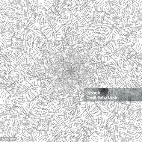 기하학적 만다라 색칠 공부책입니다 아름다운 휴식 Dud 흑백 장식 추상적인에 대한 스톡 벡터 아트 및 기타 이미지 추상적인 패턴 기하 도형 Istock