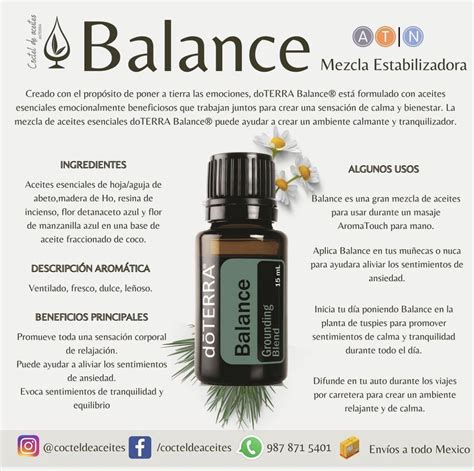 Balance DōTERRA Mezclas de aceites esenciales Aceites esenciales