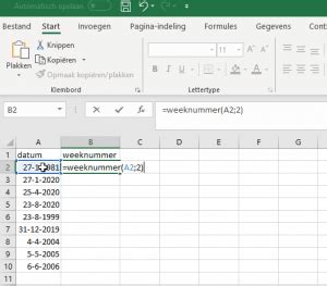 Eenvoudig Weeknummers Opzoeken In Excel Excelweb Nl