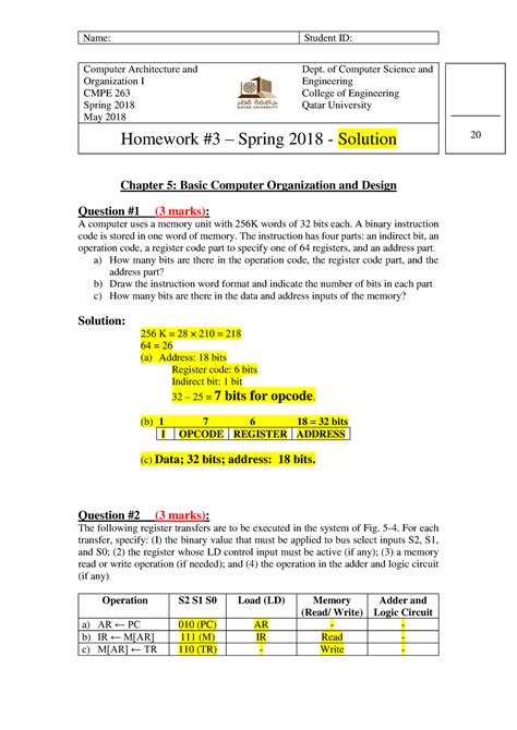 Cmpe263 Spring 2018 Hw 03 Solution Computer Architecture And
