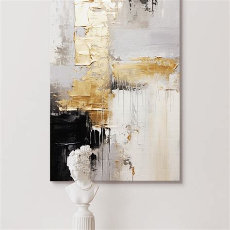 White Gold Painting Etsy