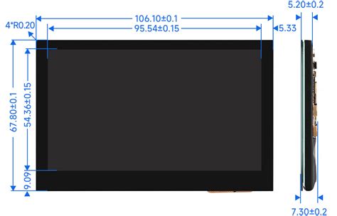 Waveshare 4 3inch DSI Display 800x480 IPS Touch Thin Light Design