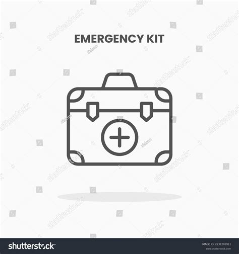 Emergency Kit Icon Vector Illustration Line Stock Vector Royalty Free 2231203911 Shutterstock