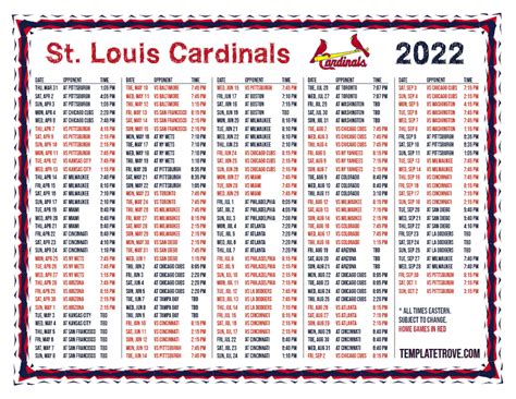 St Louis Cardinal Schedule For 2025 Nabil Natekai