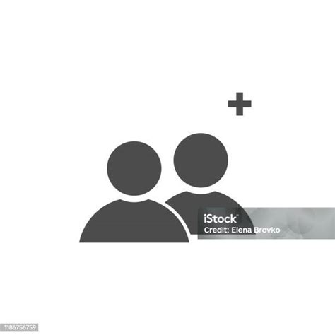 흰색 배경에 격리된 사람 아이콘을 추가합니다 벡터 그림입니다 Brand Name Online Messaging Platform에