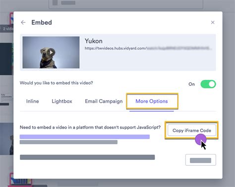 Embed Your Video On A Webpage Vidyard Support