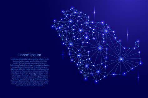 沙烏地阿拉伯地圖多邊形拼接線網路光線和空間明星的向量圖向量圖形及更多利雅得圖片 利雅得 地圖 三角形 Istock