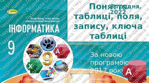 Презентація Бази даних Поняття таблиці поля запису ключа таблиці 9 клас Презентація