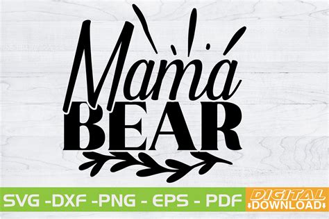 Mama Bear Svg Design Graphic By Svgwow760 · Creative Fabrica
