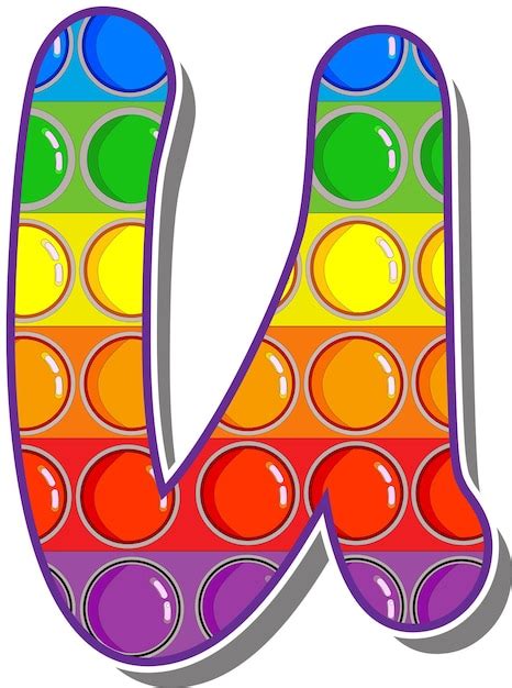 Letra N Letras Coloridas Do Arco íris Na Forma De Um Popular Jogo