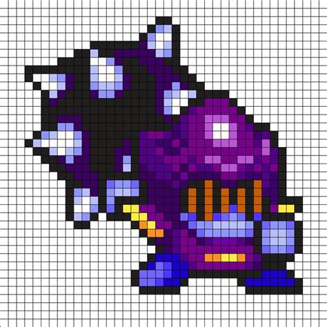 Mace Knight By HoshiNoKaabi On Kandi Patterns Pixel Art Grid Pixel