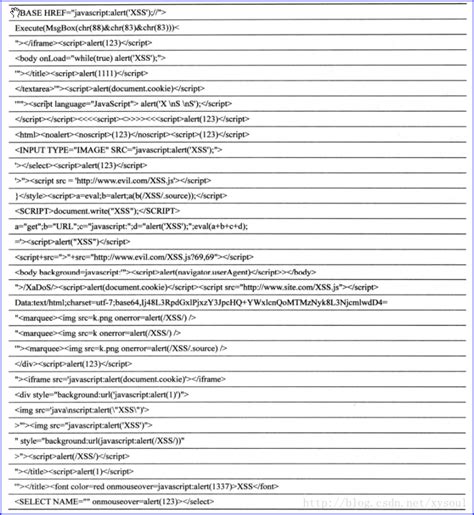 Xss Cheat Sheet Csdn博客