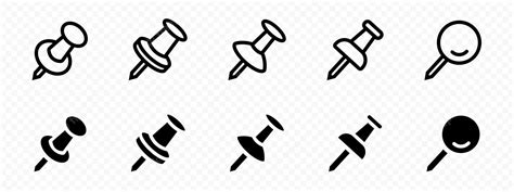 Premium Vector Thumbtack Vector Icons Push Pins