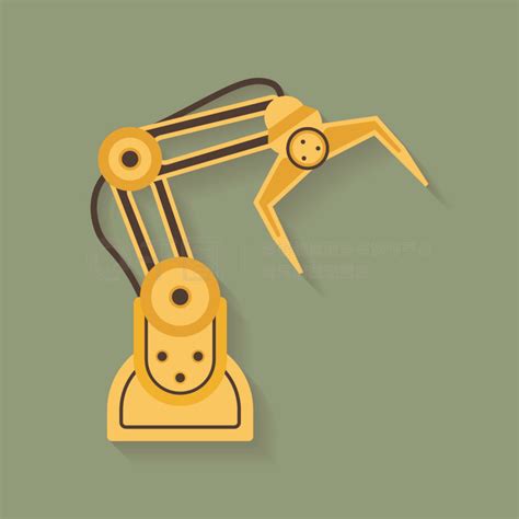 工业免抠元素 工业机械手或机械机器人手臂的图标。平面样式 模板免费下载 Eps格式 1000像素 编号41954449 千图网