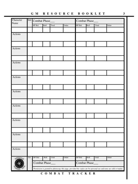 Gmscreen Combat Tracker Pdf
