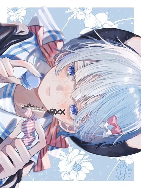 春海にむ🦄໒꒱· ﾟ新規絵 On Twitter Rt Sosakuniko かわいいいい！？伏目がちで照れてるのめっちゃ心に刺さっ