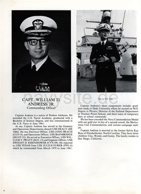 Uss Texas Cgn 39 World Cruise Book 1983 Command