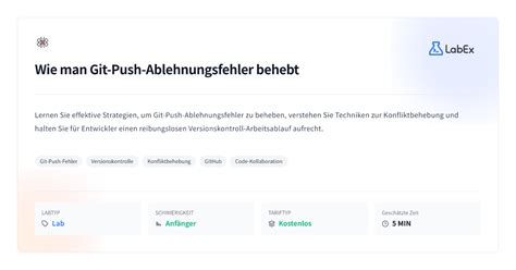 Wie Man Git Push Ablehnungsfehler Behebt Labex