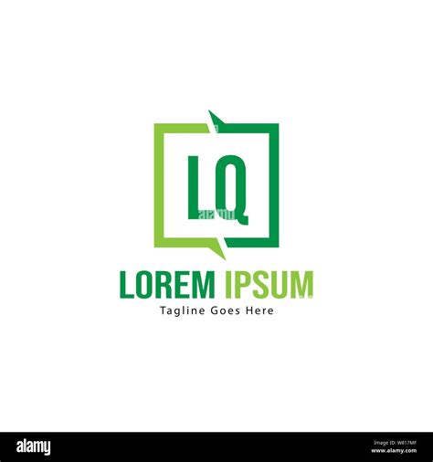 Initial Lq Logo Template With Modern Frame Minimalist Lq Letter Logo