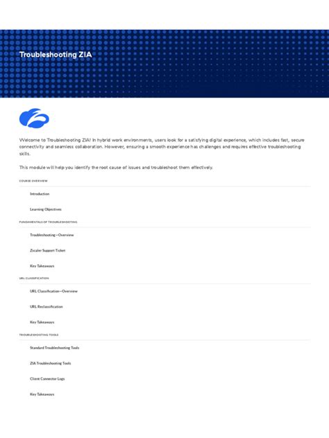 Troubleshooting Zia Student Guide Pdf Proxy Server Domain Name System