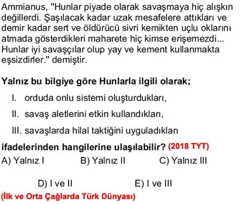 Tyt Tarih Çıkmış Sorular 1 Eğitim Sayfam