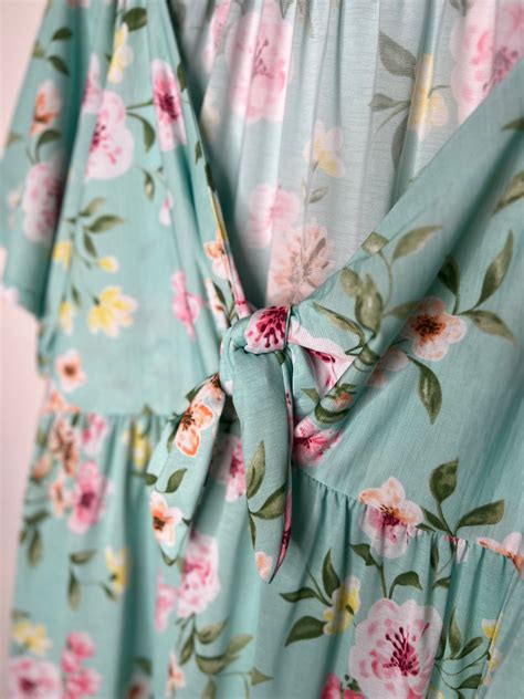 Light Blue Floral Blouse Happily Me Boutique