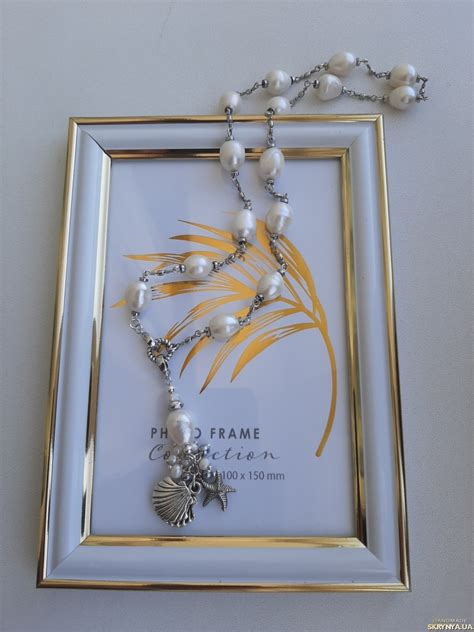 Купити Кольє ланцюжок з перлинами Skrynya Ua