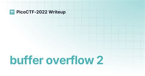 Buffer Overflow 2 Picoctf 2022 Writeup