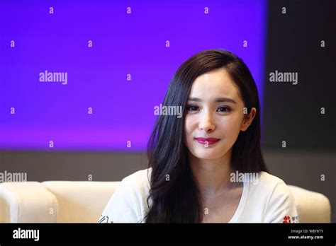 Chinese Actress Yang Mi Smiles During A Press Conference After A