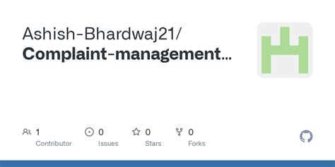 GitHub Ashish Bhardwaj Complaint Management System Python