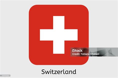 Ikon Bendera Negara Swiss Ilustrasi Vektor Bendera Swiss Eropa